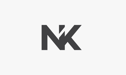 Nk square logo concept isolated on white Vector Image