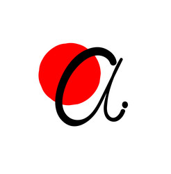 Alpha letter stylized Royalty Free Vector Image