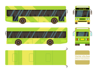 Blue bus mockup Royalty Free Vector Image - VectorStock