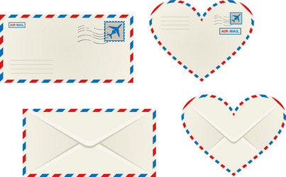 International mail envelope with collection Vector Image
