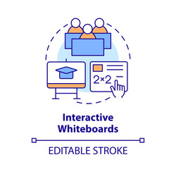 Smart classroom technology abstract concept Vector Image