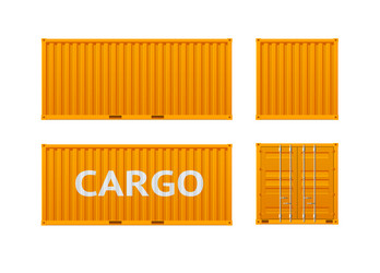 Blue shipping container Royalty Free Vector Image