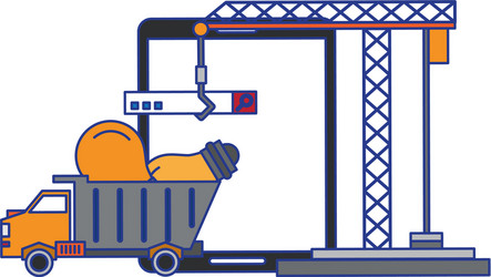 Under construction security system Royalty Free Vector Image