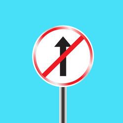 Do not go straight sign Royalty Free Vector Image