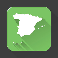 Highly detailed spain map with borders isolated Vector Image