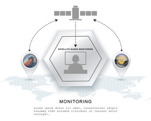 Logistics icons telematics systems point Vector Image