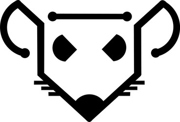 Head mouse art logo design inspiration isolated Vector Image