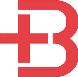 B letter connected logo Royalty Free Vector Image