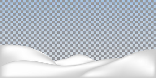 Realistic snowdrift isolated on transparent Vector Image
