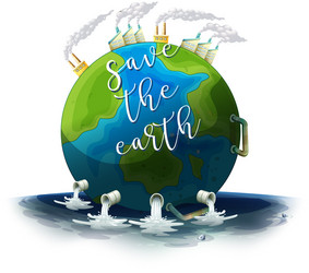 Clean energy earth day poster Royalty Free Vector Image