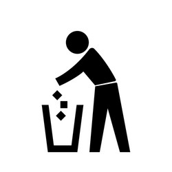 Trash icon dispose logo Royalty Free Vector Image