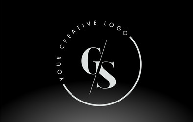 Gs artistic letter logo design with serif font Vector Image