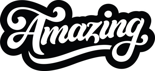Unlimited word in calligraphic fonts black Vector Image