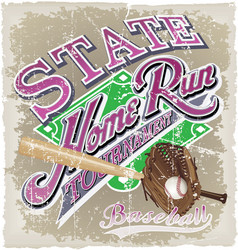 Baseball state tournament Royalty Free Vector Image