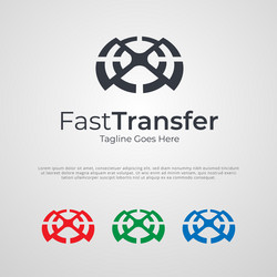 Fast transfer company logo design template Vector Image
