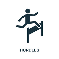 Hurdles icon line element from digital Royalty Free Vector