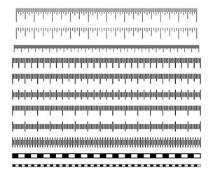 Measuring rulers school ruler metric scale Vector Image