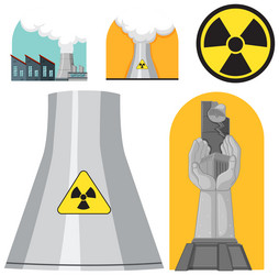 Chernobyl monument on white background Royalty Free Vector