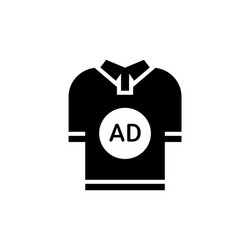 Sponsored ads icon in logotype Royalty Free Vector Image