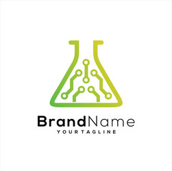 Lab logo design template lab logo scienc Vector Image