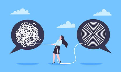 Unravel business chaos process with tangle Vector Image