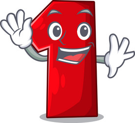 Wink number one index finger on cartoon Royalty Free Vector