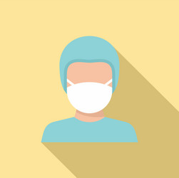Biohazard lab man icon flat isolated Royalty Free Vector
