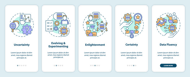 Ict literacy levels circle infographic template Vector Image