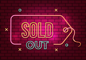 Sold out with shopping message or special offer Vector Image