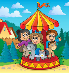 Image with carousel theme 1 Royalty Free Vector Image