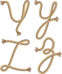 Alphabet Rope Letter Vector Images (over 870)