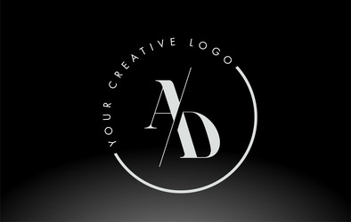 Ad a d swoosh letter logo design with modern Vector Image