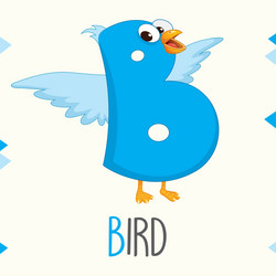 Alphabet letter b and pictures Royalty Free Vector Image