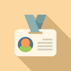 Ambassador id card icon simple social Royalty Free Vector