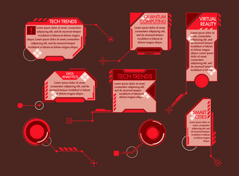 Digital callout frames footnotes infographics Vector Image
