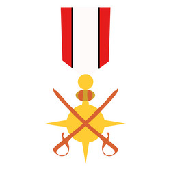 Golden cross medal icon Royalty Free Vector Image
