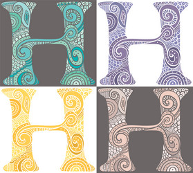 Alphabet Doodle H Letter Vector Images (over 230)
