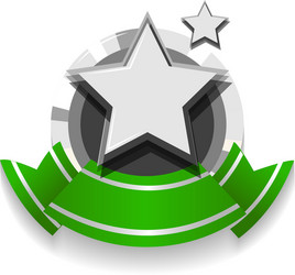 Label design with colorful ribbons Royalty Free Vector Image