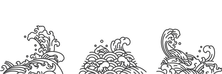 Ocean Wave Line Drawing Vector Images (over 7,100)