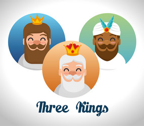 Baby jesus gifts from the three magic kings Vector Image
