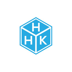 Hhk letter logo design on white background Vector Image