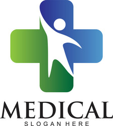 Medical pharmacy logo design template Royalty Free Vector