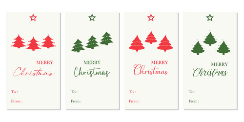 Merry christmas printable gift tags Royalty Free Vector