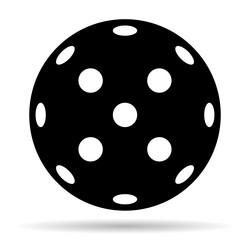 Pickleball racket sport indoor paddle shadow icon Vector Image