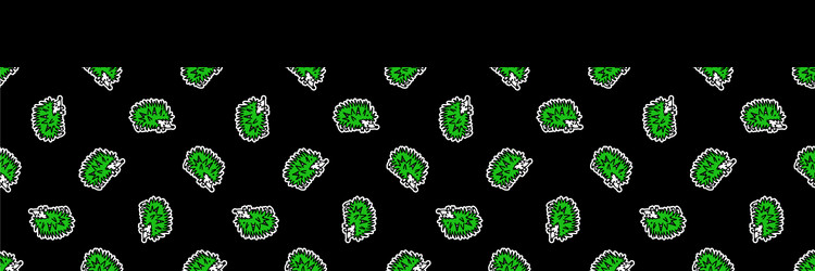 Punk rock pigeon seamless border simple Royalty Free Vector