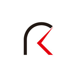 Letter kr simple geometric arrow logo Royalty Free Vector