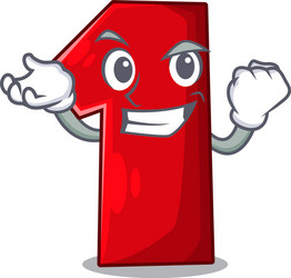 Wink number one index finger on cartoon Royalty Free Vector