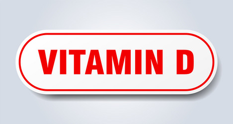 Vitamin d sticker d square isolated sign Vector Image