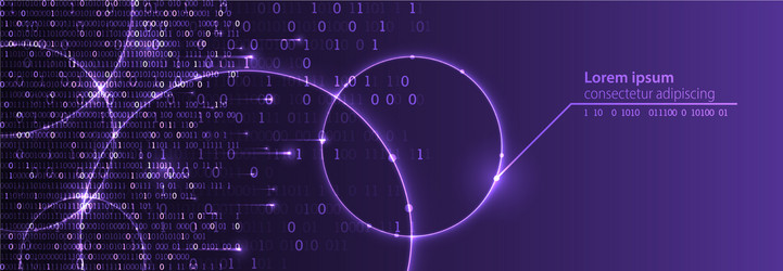 Technology background big data concept binary Vector Image