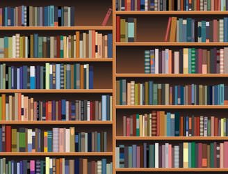 Bookshelf Royalty Free Vector Image - VectorStock